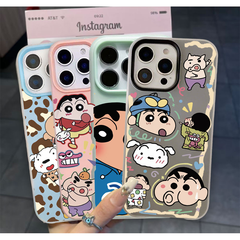 Shin-chan Gummy Candy Shells สองชั้นฝาครอบป้องกัน Samsung A17 A07 A26 ...