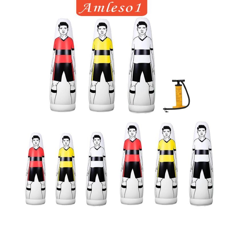 อุปกรณ์ฝึกซ้อมฟุตบอล inflatable dummy สำหรับการเตะและออกกำลังกาย ...