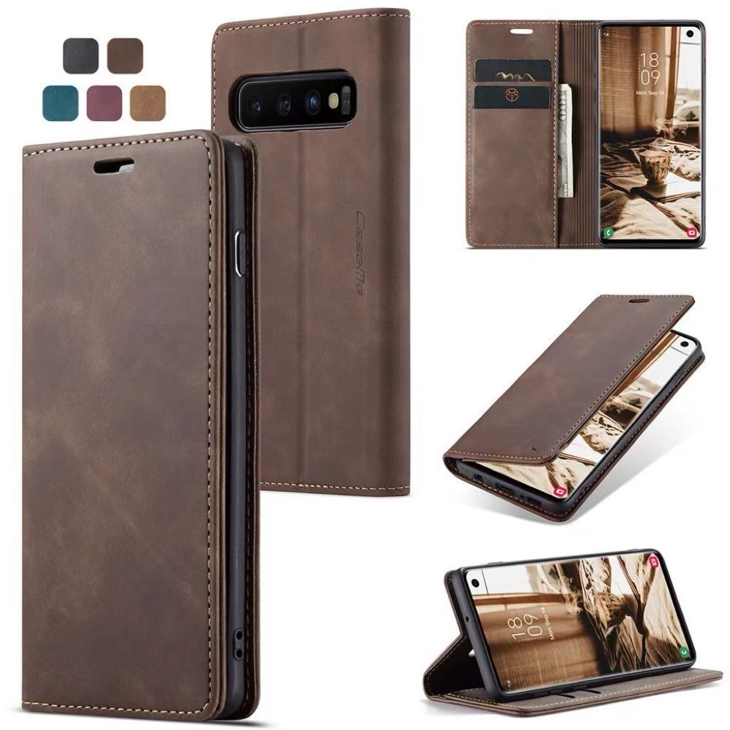 [ส่งจากไทย]เคส ฝาพับหนัง สำหรับ Samsung Note8 Note9 Note5 Note10 ...