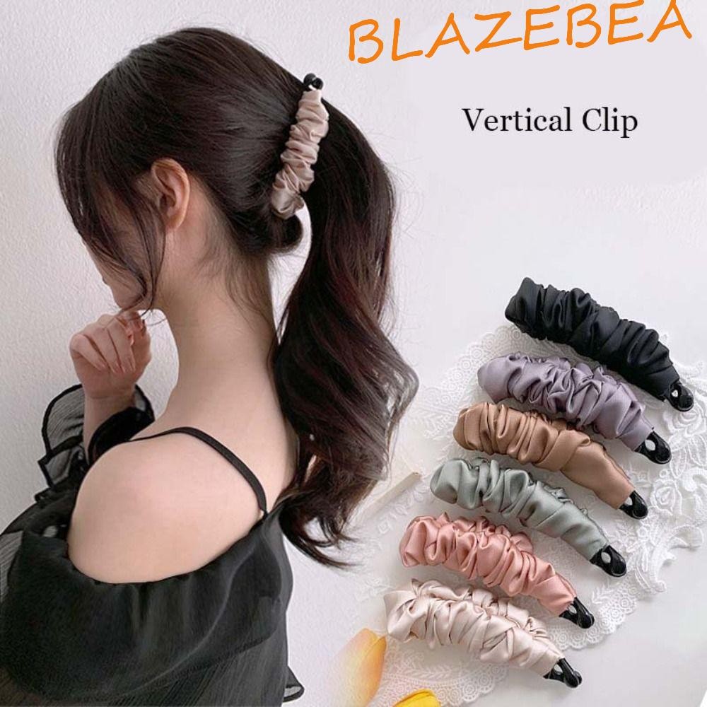 BLAZEBEA ผ้าคล้องผมลายเสือดาว พิมพ์คลิปแนวตั้ง หนีบผมผู้หญิง สไตล์น่ารัก | Shopee Thailand