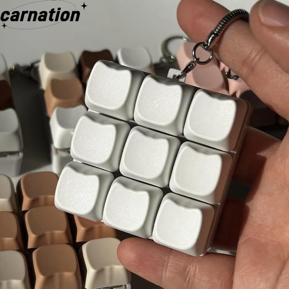 CARNATION Keycap Pinch Toy, Finger Keyboard Cats Fidget พวงกุญแจ ...