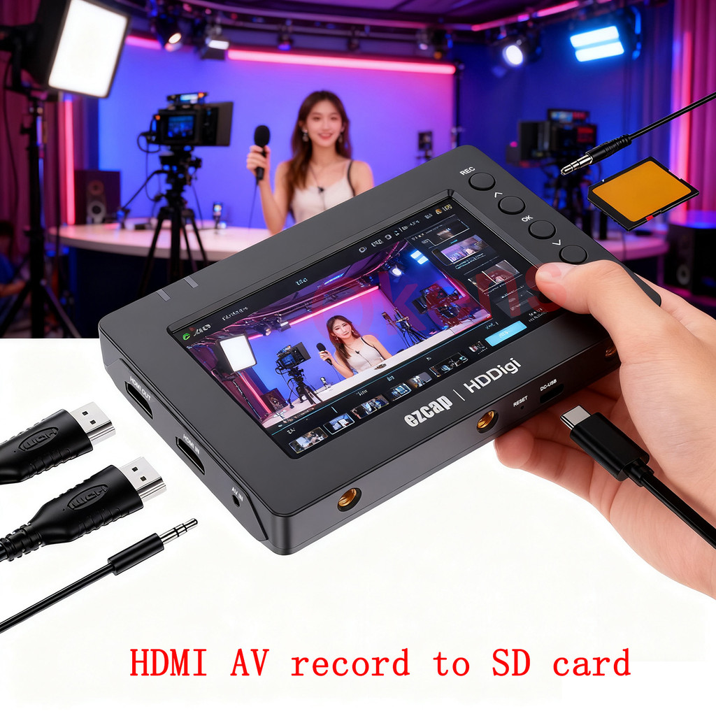 1080p 60Hz Full HD HDMI Composite AV Video Capture Card One ปุ่มบันทึก ...