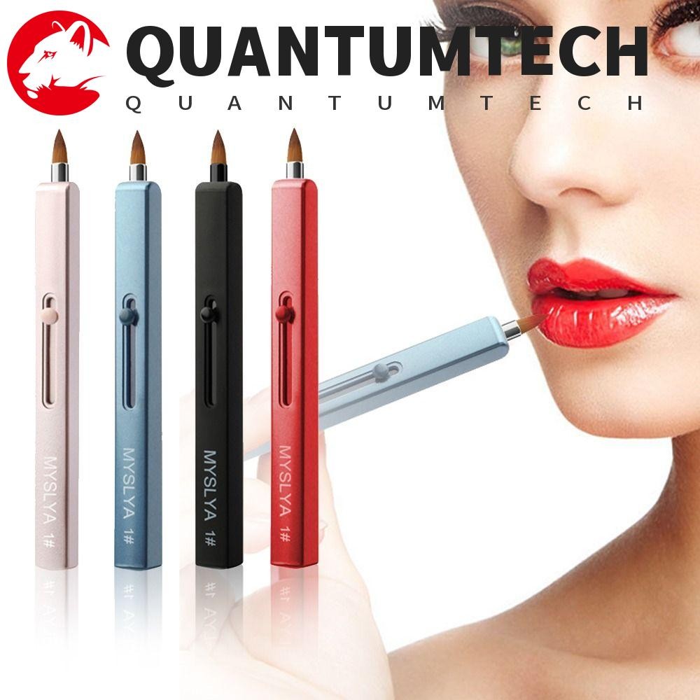 QUANTUMTECH แปรงทาปากแบบพับเก็บได้ Mini แปรงแต่งหน้ากันฝุ่นอายแชโดว์ Applicator Make Up ...
