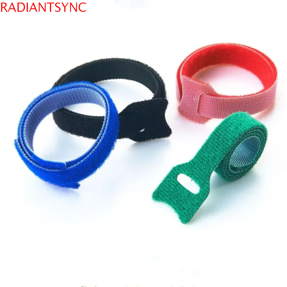 RADIANTSYNC 50 ชิ้นไนลอน Fastening Cable Ties, สายรัด Hook Loop ปรับสายไฟ, 50 ชิ้นสายไฟ ...