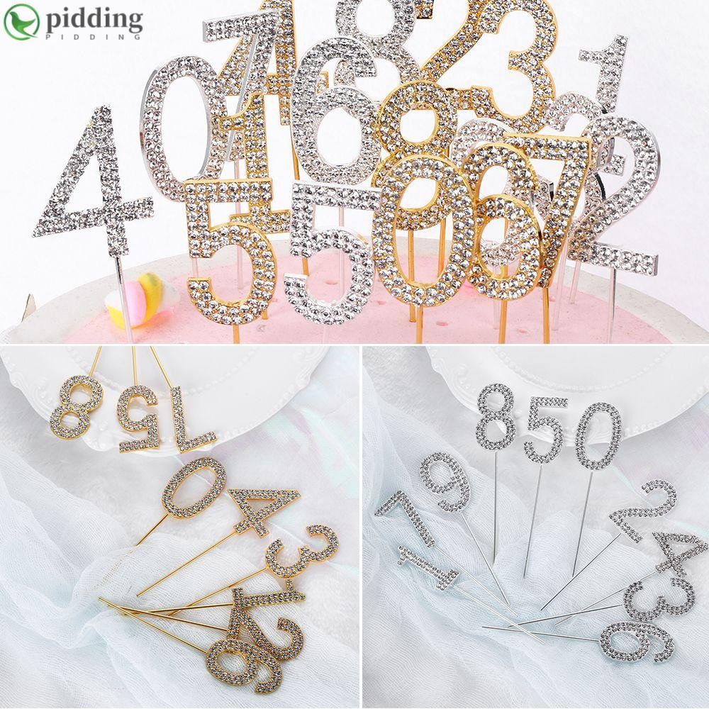 หมายเลข PIDDING "0-9 "ตกแต่งงานปาร์ตี้ครบรอบเพชร-เรียงราย Silver ...