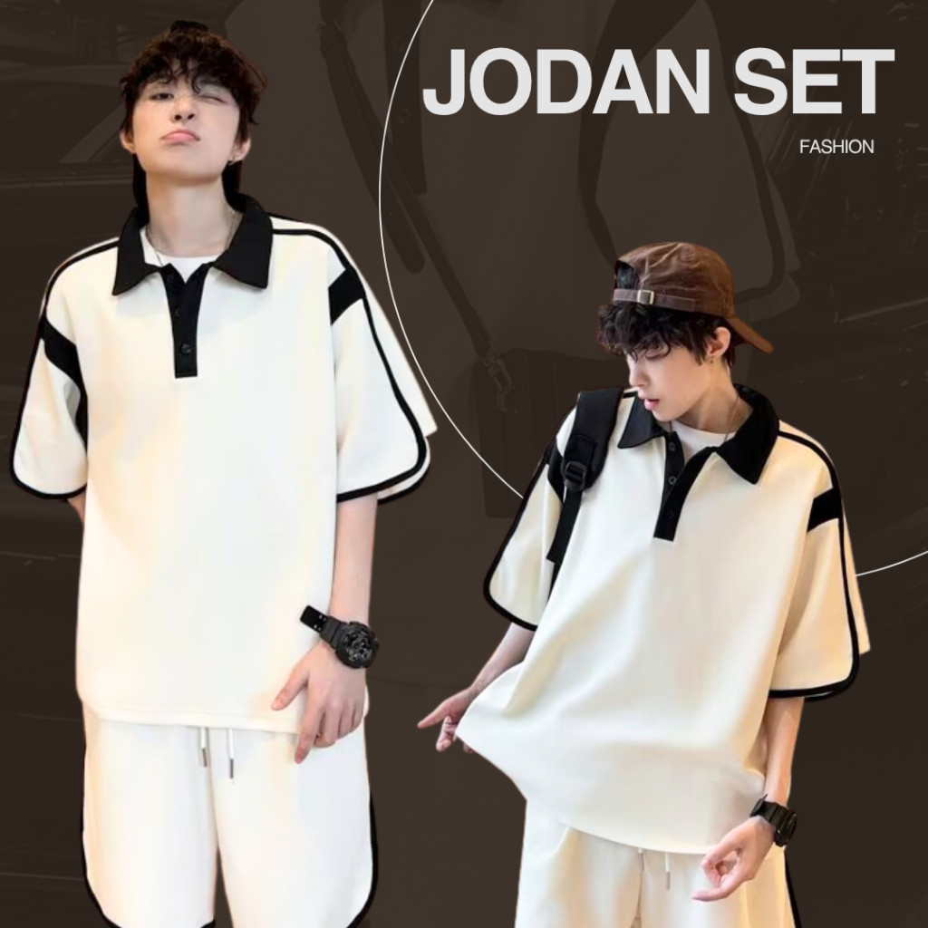 Madday JODAN Set ชุดเซ็ทโปโลแต่งกระดุม / SET98 | Shopee Thailand