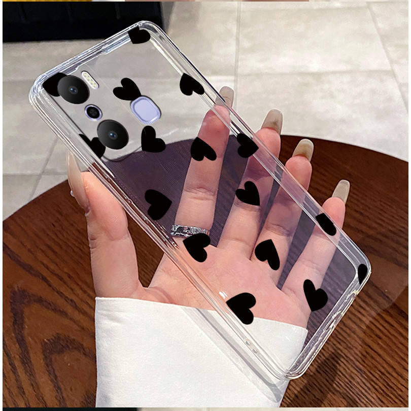 สําหรับ Infinix Hot 20 Play X6825 กันชนซิลิโคนนุ่ม TPU เคสใสลายการ์ตูน ...