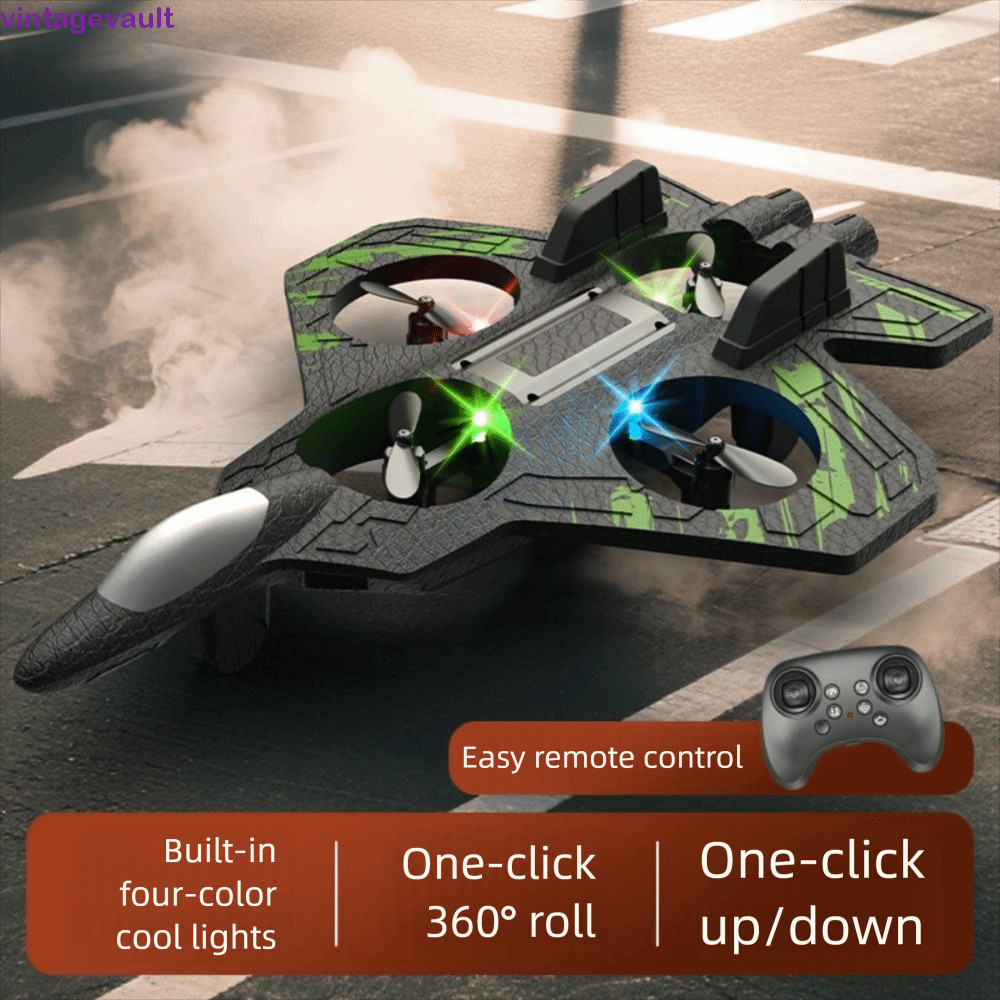 VINTAGEVAULT รีโมทคอนโทรลโฟม Fighter, EPP โฟม Gravity Sensing สี่มอเตอร์เฮลิคอปเตอร์ของเล่น ...