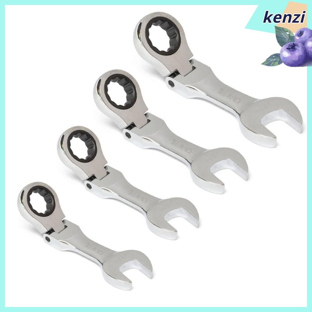 KENZI ประแจด้ามสั้นขนาดเล็ก, ประแจรวม Spanner Pivoting Head Ratchet ...