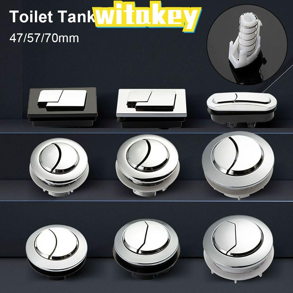 WITAKEY ปุ่มกดชักโครก 1 ชิ้น, ทรงกลม/สี่เหลี่ยม 47/57/70 มม. ปุ่มถังชักโครก, ก้านวาล์วทนทาน ...