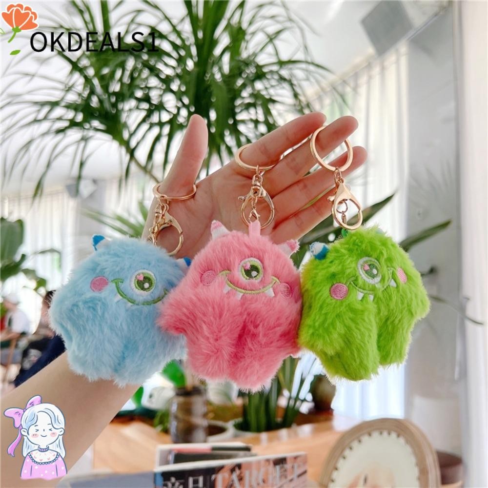 พวงกุญแจตุ๊กตา Rex Rabbit Hair Fashion กะโหลกตากลมใหญ่ พวงกุญแจคู่รัก ...