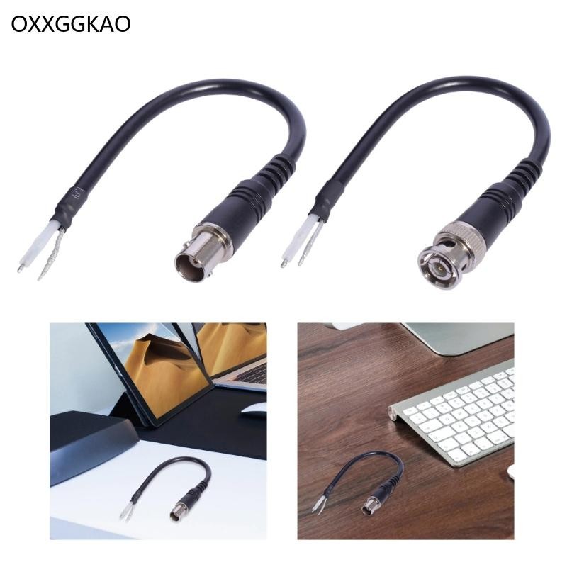 OXXGGKAO BNC Pigtail Cable ชายหญิง Coaxials Connectors สายเปลือยหางลวด ...