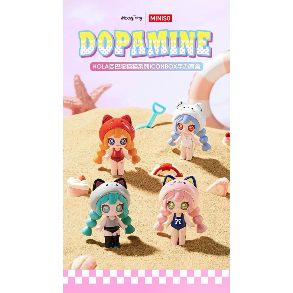 HOLA Dopamine Cat Series Mini Blind Box 6ซม. ไม่มีหมายเลข10 ชิ้น ...