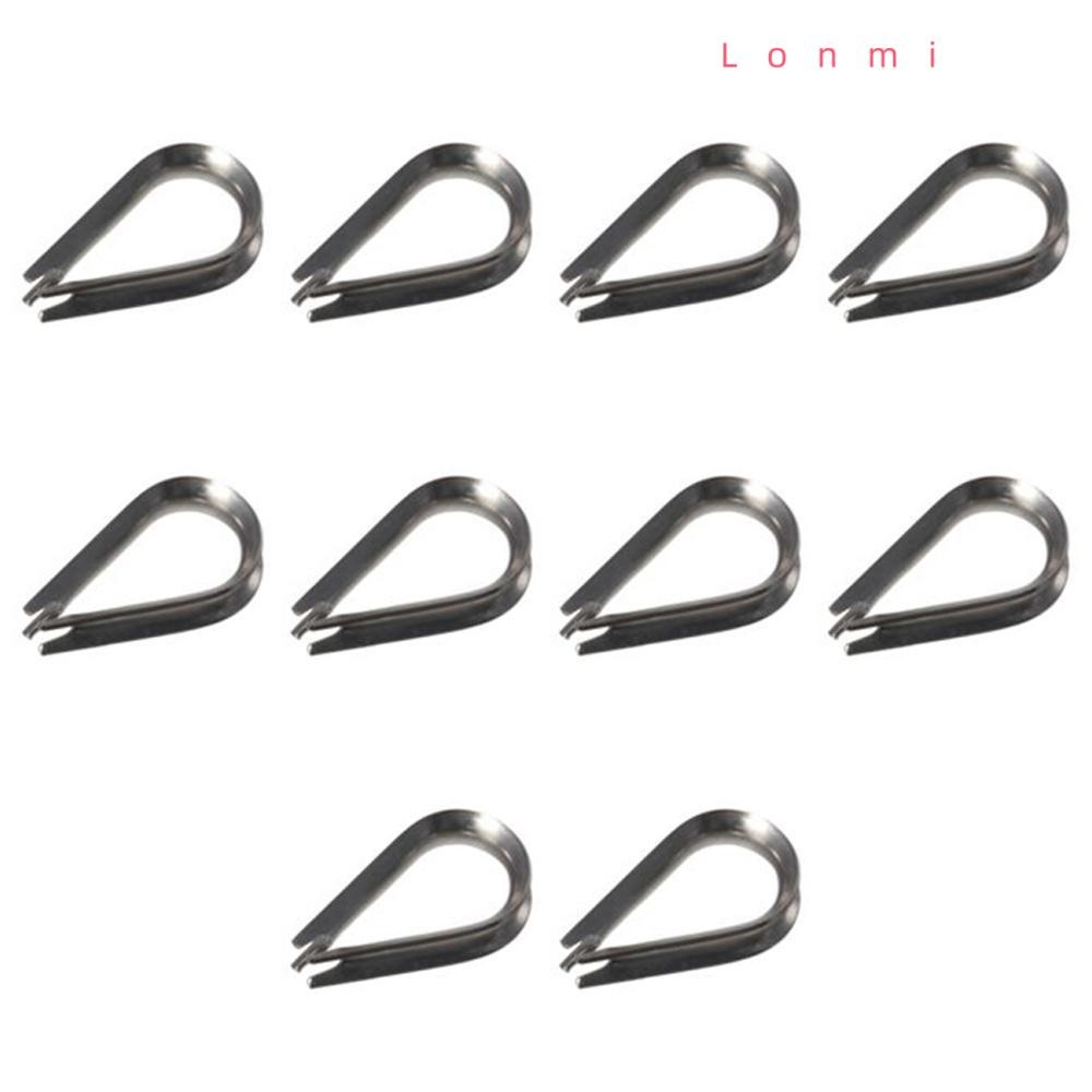 LONMI 10 ชิ้นเชือกลวด Thimbles, Sliver 1.5-12 มม.เชือก Thimble Rigging ...
