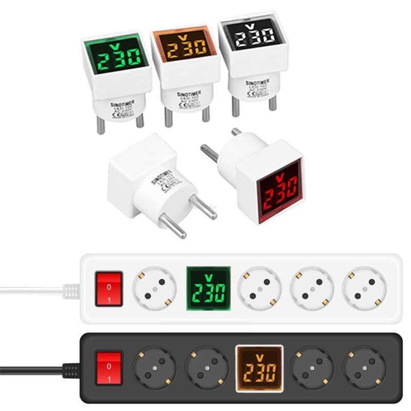 BA LED Digital Voltmeter AC220V 230V แรงดันไฟฟ้าดิจิตอลตัวบ่งชี้สแควร์ ...