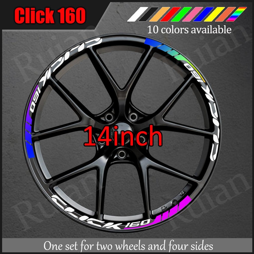 ใหม่ CLICK 160 ล้อ Hub mags สติกเกอร์สําหรับ Honda click 160 click160 ...