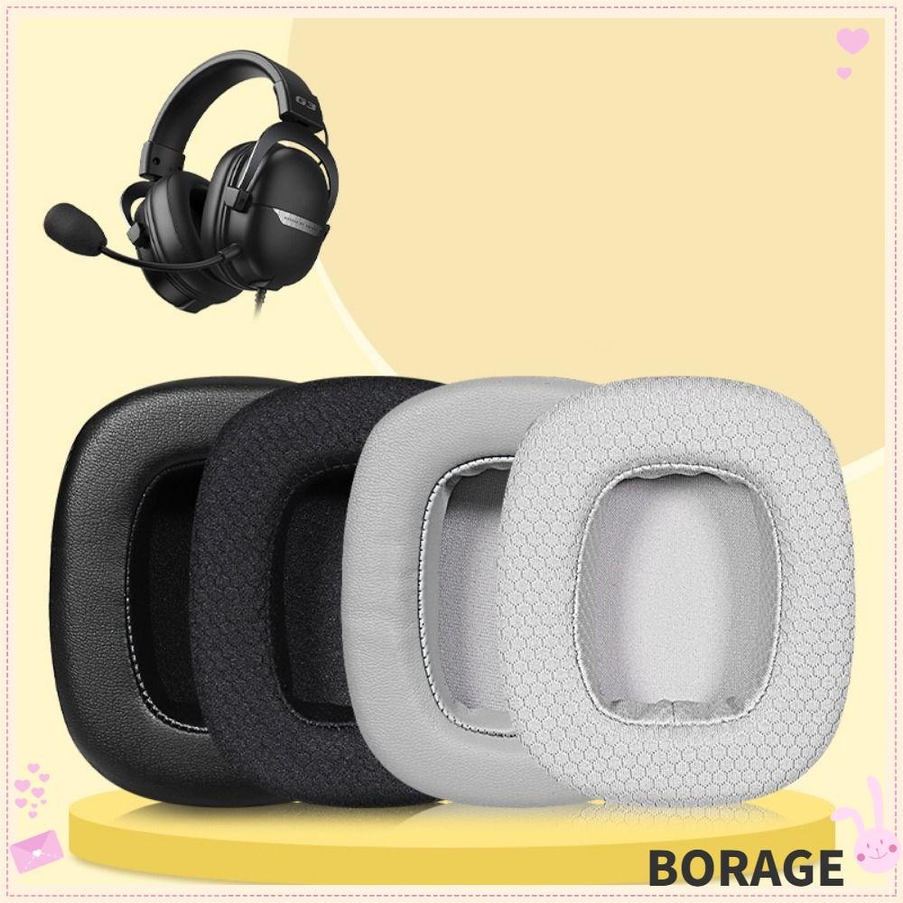 BORAG 1 คู่แผ่นรองหูฟัง,เปลี่ยนฟองน้ําโฟมแผ่นรองหูฟัง,นุ่มหูฟังอุปกรณ์เสริมโปรตีนหนังชุดหูฟัง ...