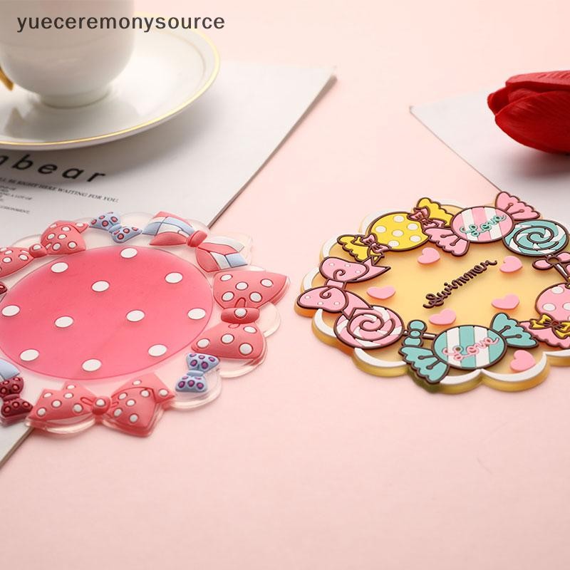 YYTH การ์ตูนซิลิโคนเครื่องดื่ม Coasters ถ้วย Pads Mats Tableware ...