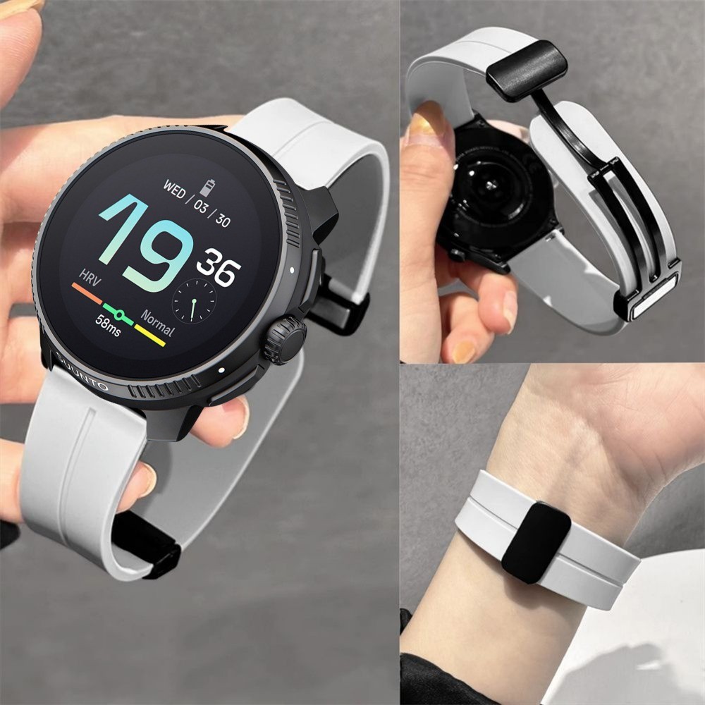 22 มม.20 มม.ซิลิโคนสําหรับ Suunto 9 Peak pro/5 Peak/แนวตั้งแม่เหล็กหัว ...