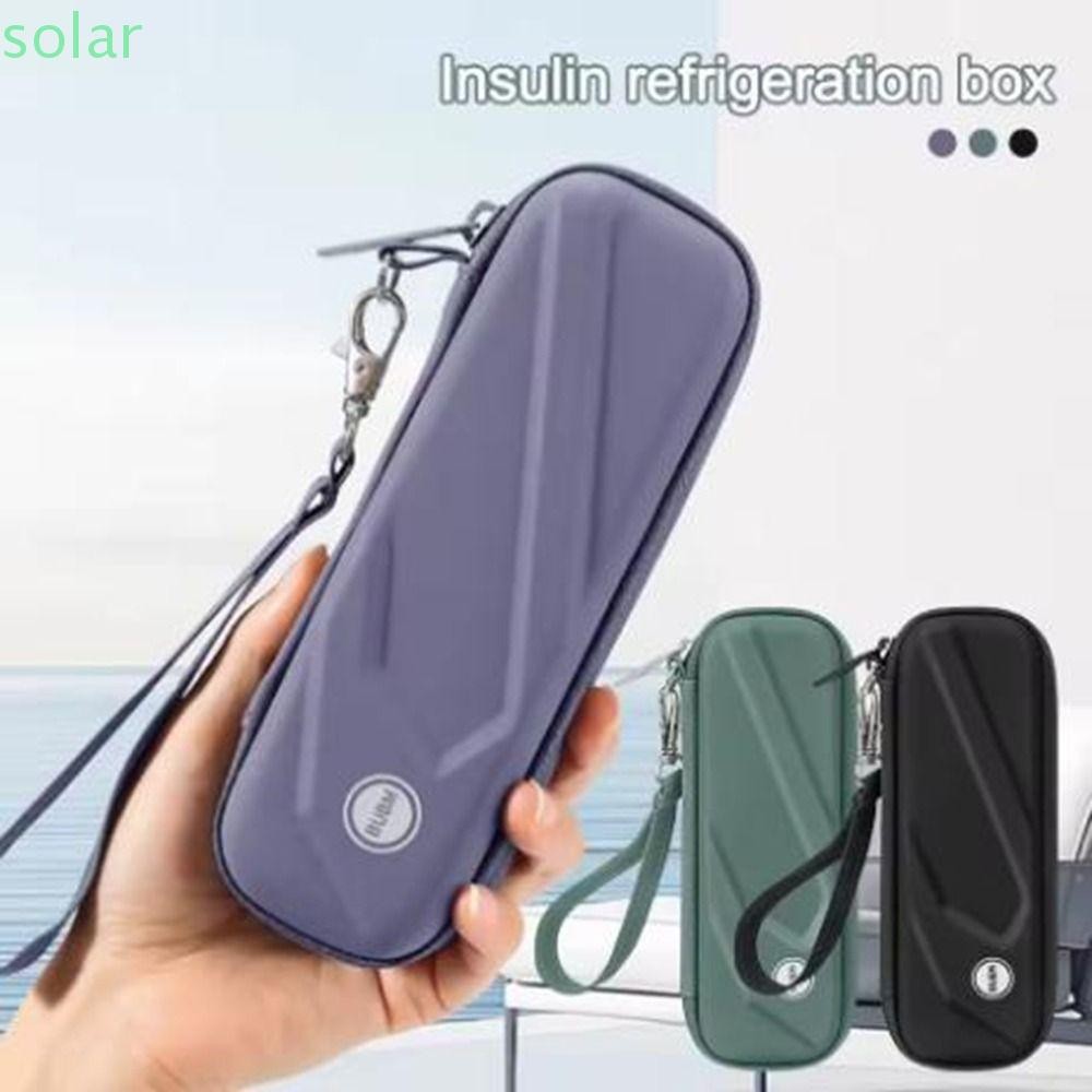 SOLARBUR Glaciated Cold Storage Bag,พร้อมสายคล้องมือความร้อนฉนวนEVA Insulin Cooling Bag ...