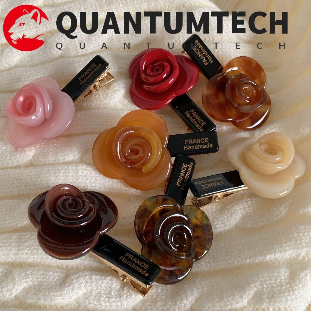 กิ๊บติดผมดอกกุหลาบ QuantumTech สไตล์เกาหลี กรดอะซิติกอะคริลิคสีสันสดใส | Shopee Thailand