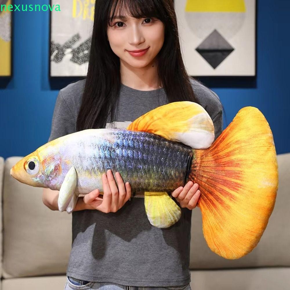 NEXUSNOVA จําลอง Guppy Plush ของเล่น,กอดหมอนการ์ตูนปลายัดตุ๊กตา, Kawaii ...