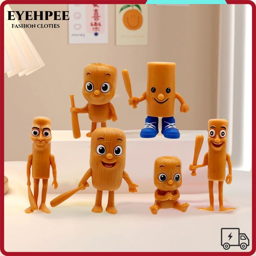 EYEHPEE 6 ชิ้น/เซ็ตอิตาเลี่ยน Brainrot ตัวเลข, Action Figure รุ่น Q ...