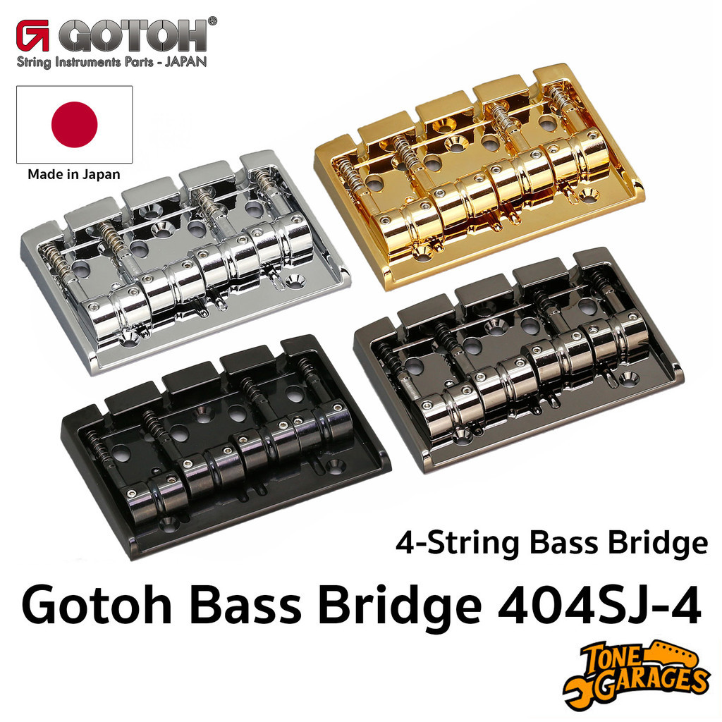 GOTOH Bass Bridge 404SJ-4 Multi Tonal Series หย่องเบสไฟฟ้า 4 สาย Made ...