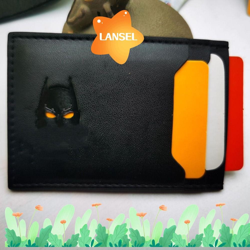 LANSEL Batman ID Card Holder หนัง Pu บางเฉียบ พร้อมฝาครอบใบขับขี่ แปรง ...