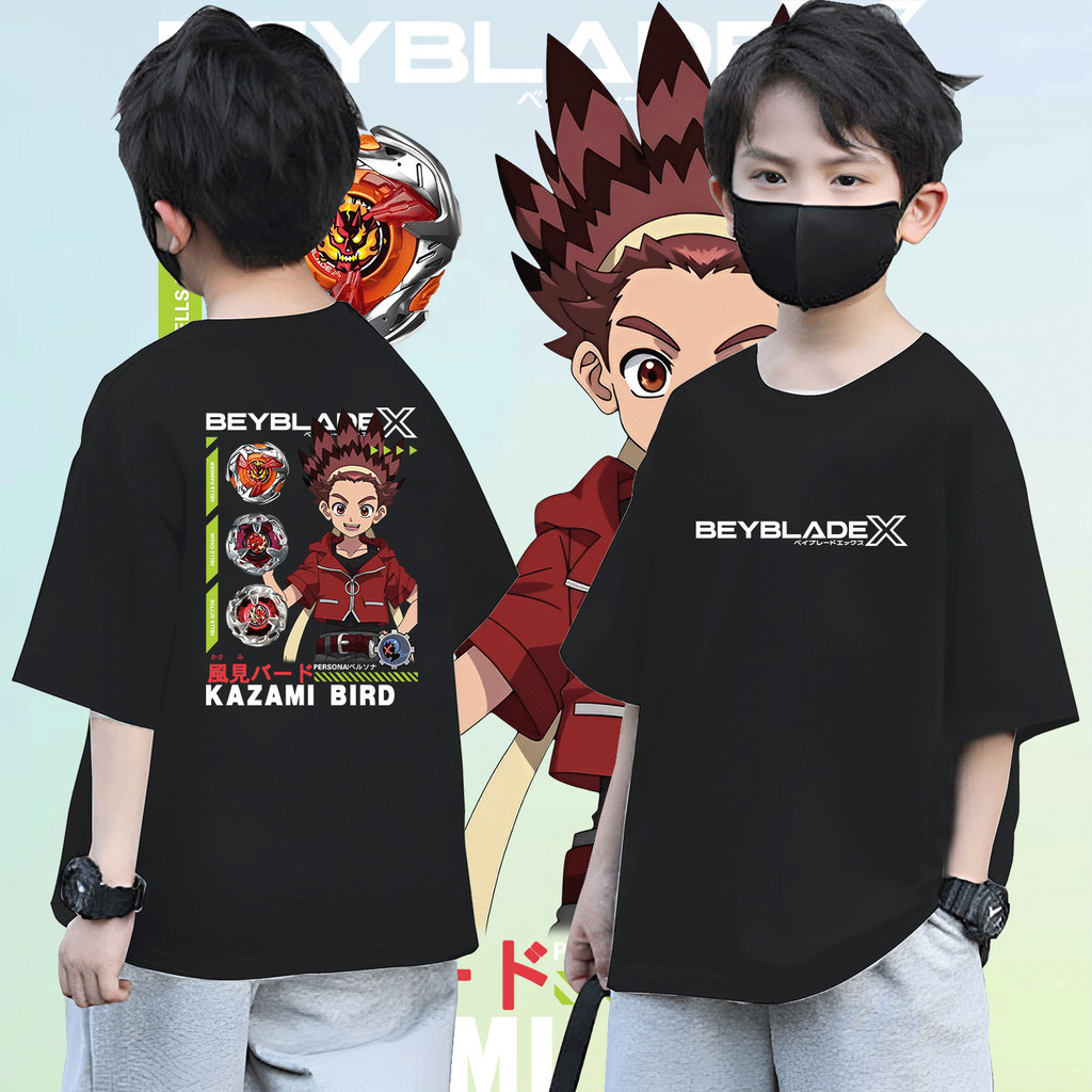เสื้อยืดเด็กผ้าฝ้าย 8 สีใหม่ เสื้อ Kazami Bird Robin Kazami Beyblade X ...