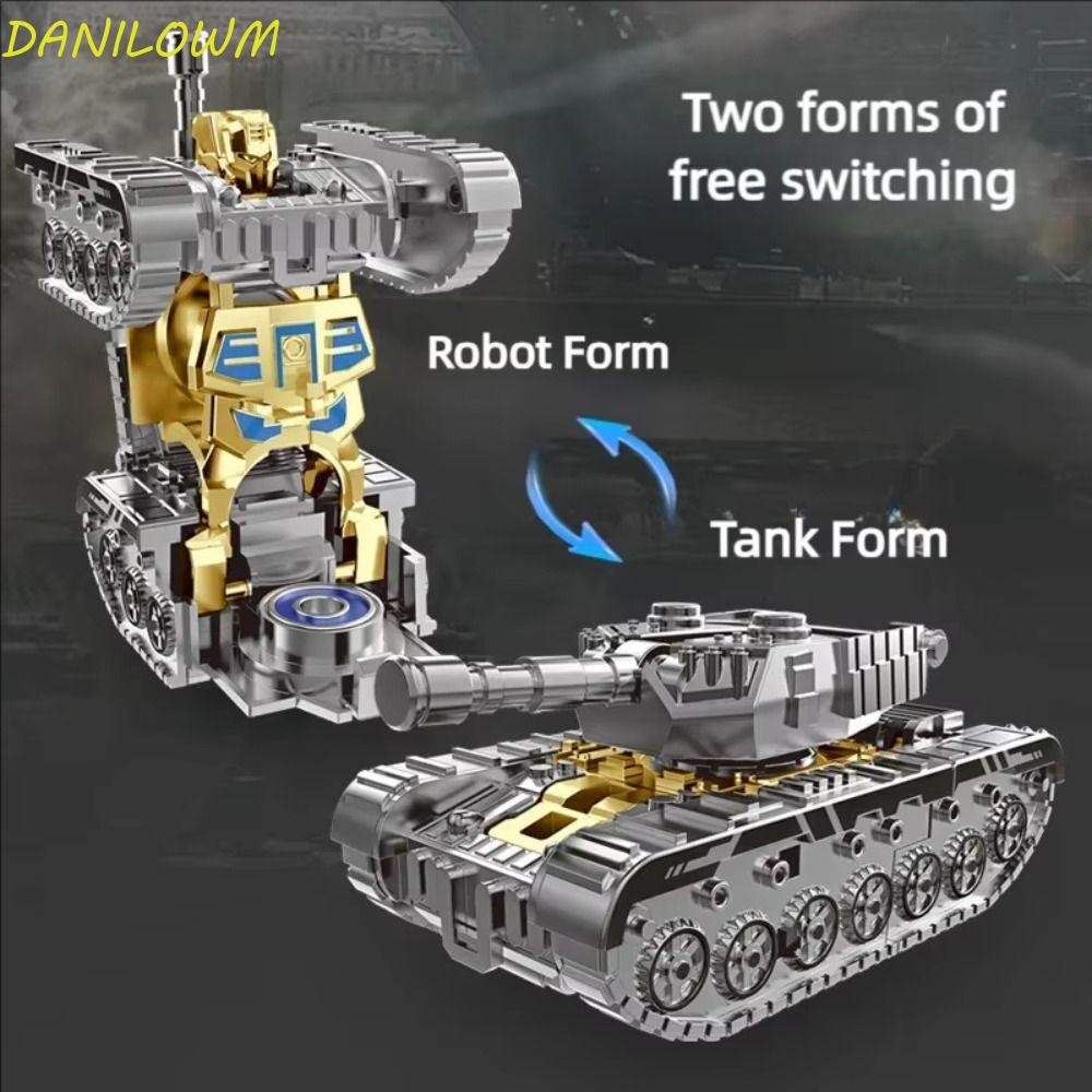 DANILOWM Deformed Tanks Robot Fidget Gyro, 2 in 1 Silent Fingertip ...