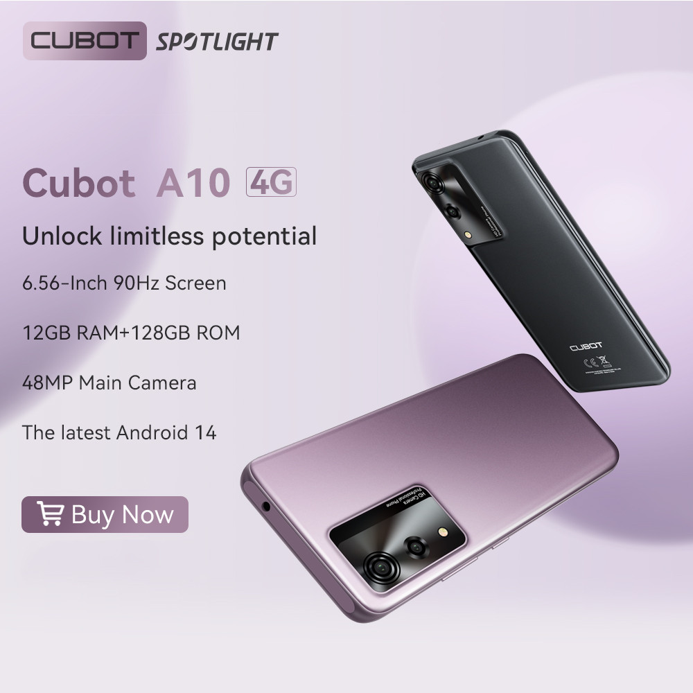 สมาร์ทโฟน Android Cubot A10, RAM 12GB (4GB+8GB), ROM 128GB, Octa-core ...