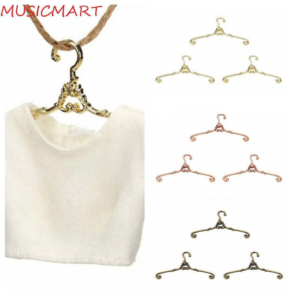 MUSICMART ไม้แขวนเสื้อตุ๊กตา 5 ชิ้น, โลหะ Retro Mini Coat Hanger, MINI ...