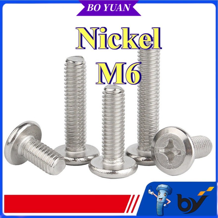 น็อต หัวจมแบน หัวกลมแบน P+ สแตนเลส 304 เกลียวมิล หยาบ/ Round Flat Head ...