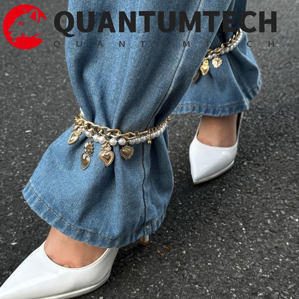 QUANTUMTECH เพิร์ลข้อเท้า, เข็มกลัดลายครอสสำหรับยีนส์ทรงหลวม, สามารถถอดได้ง่าย | Shopee Thailand