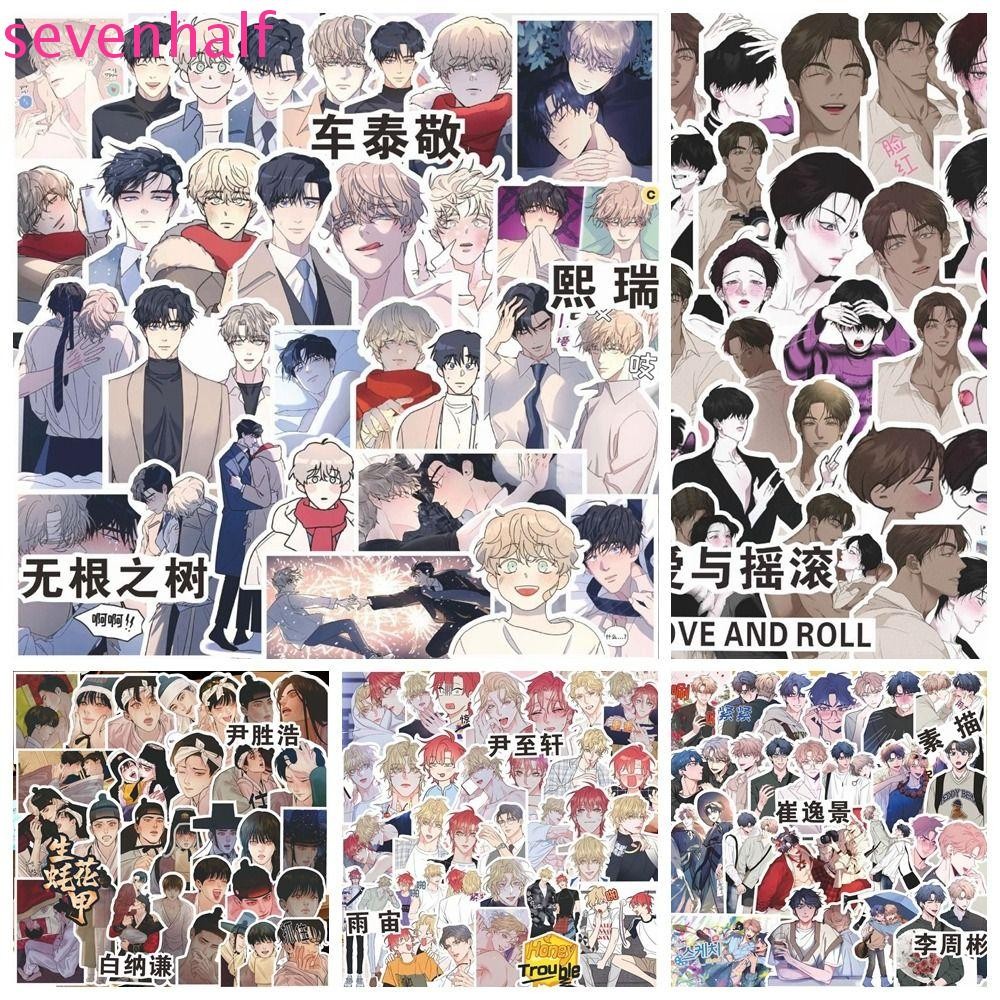 SEVENHALF 1 ชุด BL Manwha Rootless Tree สติกเกอร์, เกาหลี BL Manga ...