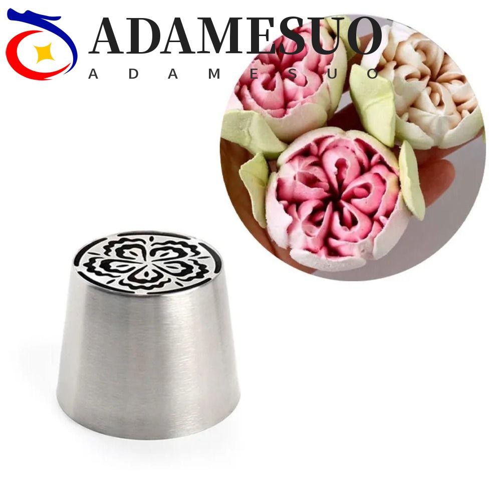 ADAMESUO ดอกไม้บีบปาก,ขนาดใหญ่ Creative Pastry Piping หัวฉีด,สแตนเลสเงิน DIY ครีมหัวฉีด Pastry ...