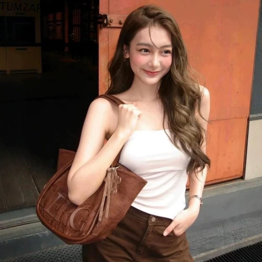 TUMZAP กระเป๋าสะพายข้างหนังลูกแกะ มีสายรัด จุมาก พกพาสะดวก สไตล์แฟชั่นไทย | Shopee Thailand