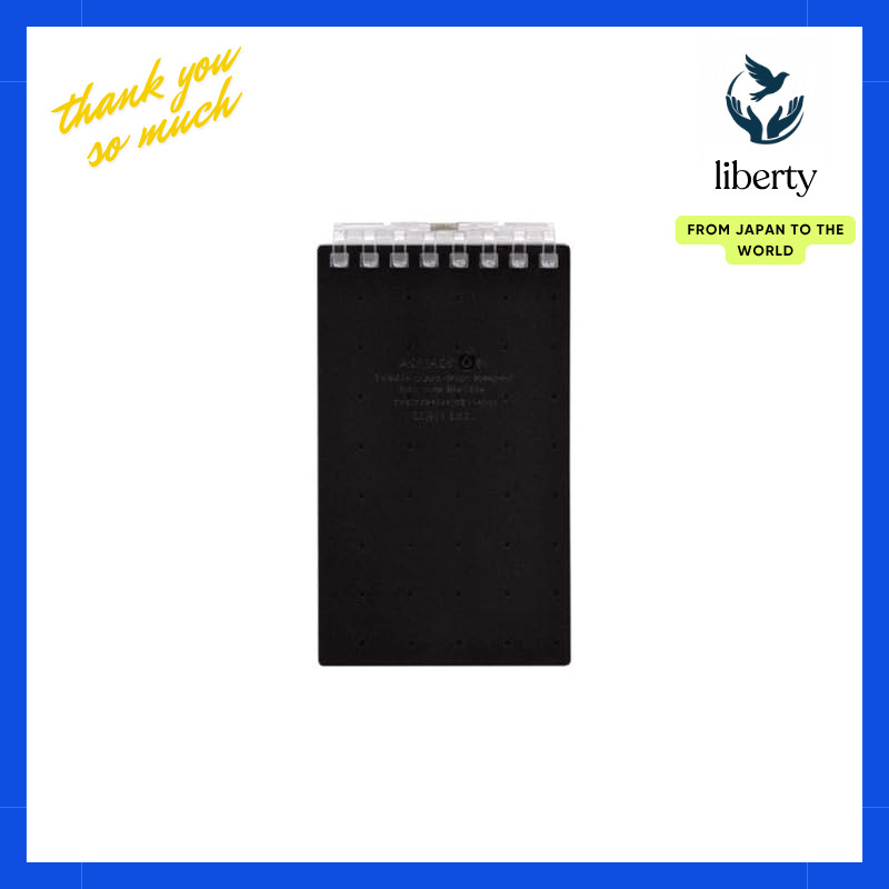 Lihit Lab Open Ring Notebook, Twist Ring Notebook, Memo Size, 8 Holes ...