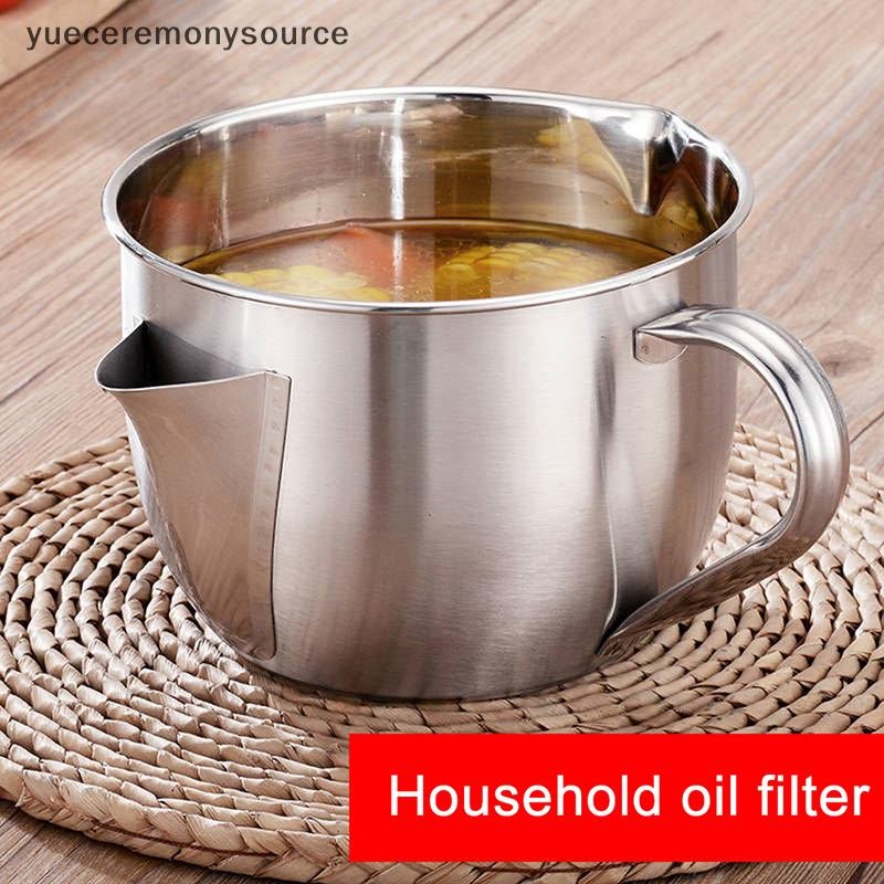 YYTH สแตนเลสสตีลน้ําเกรวี่น้ํามันซุปไขมันแยกจาระบี Oiler กรองกรองชาม ...