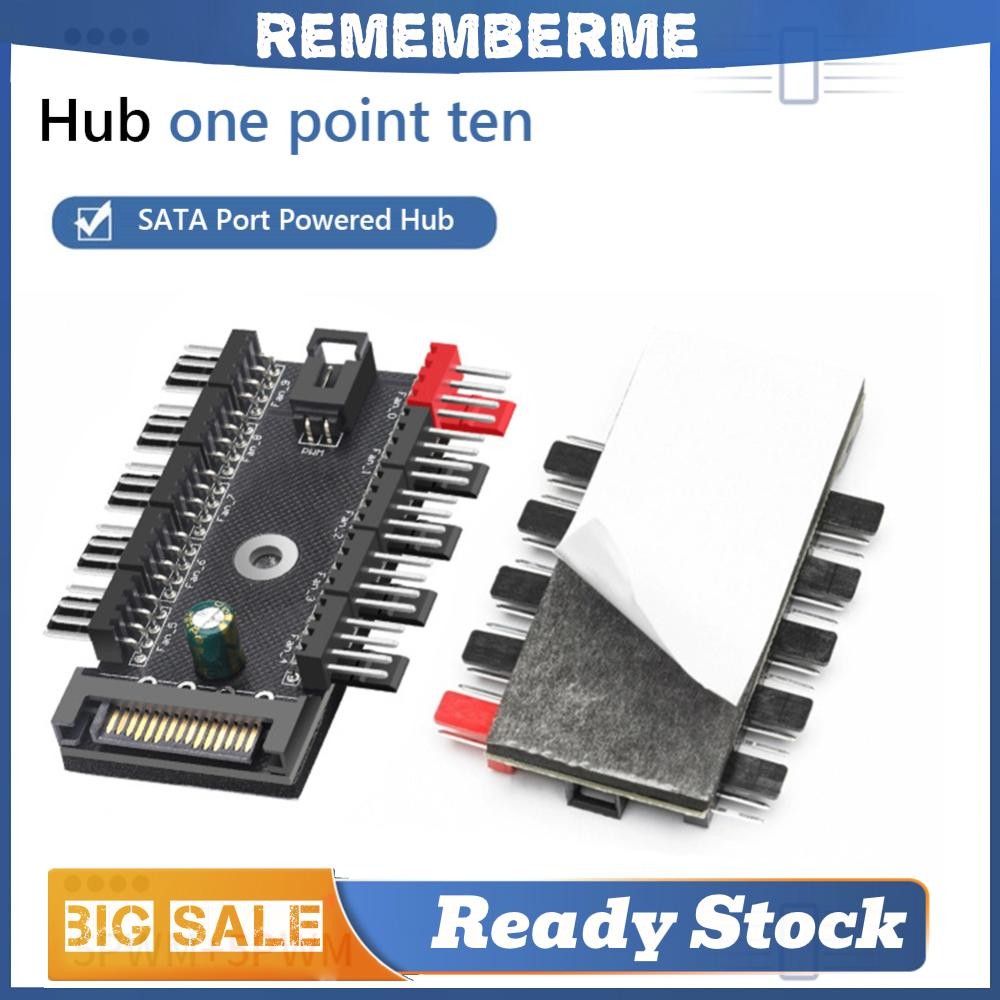 PC กรณีเมนบอร์ดพัดลมสายไฟ 1 ถึง 10 Way Splitter Hub SATA Powered แชสซี ...