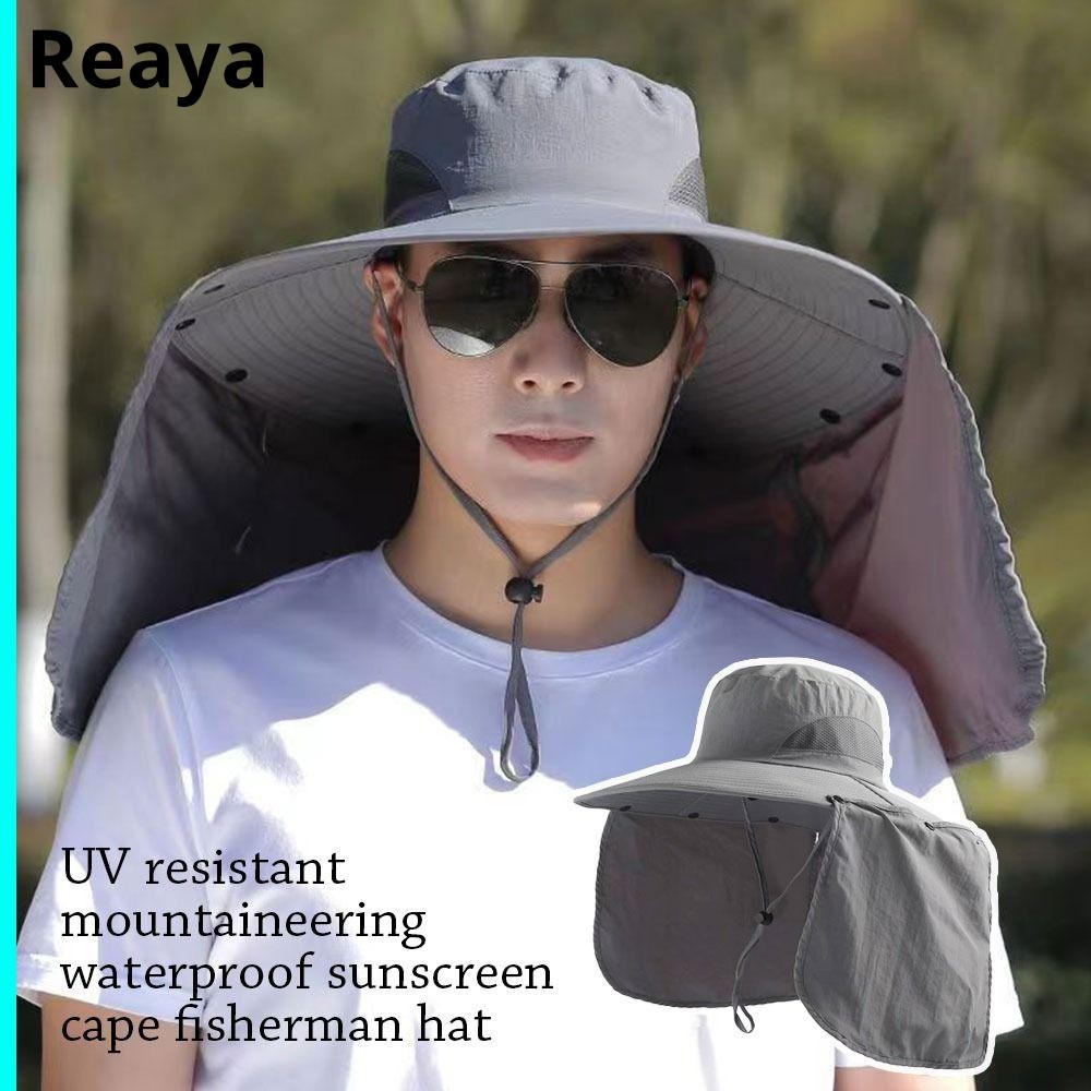 หมวกชาวประมง REAYA กันแดดและระบายอากาศดี เหมาะสำหรับการตั้งแคมป์และเดิน ...