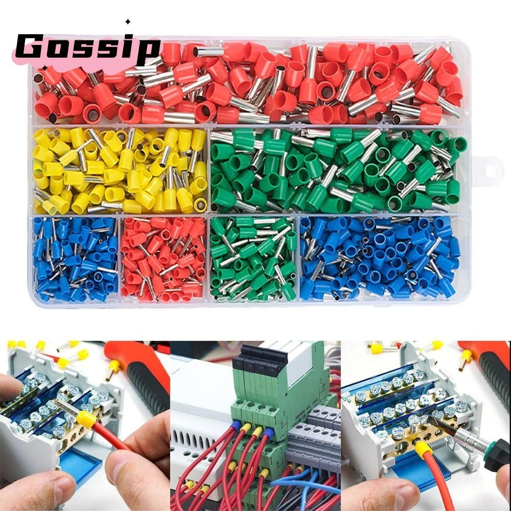 GOSSIP Cable End Crimps Ferrule, Box Set Assorted Size Wire Ferrules ...