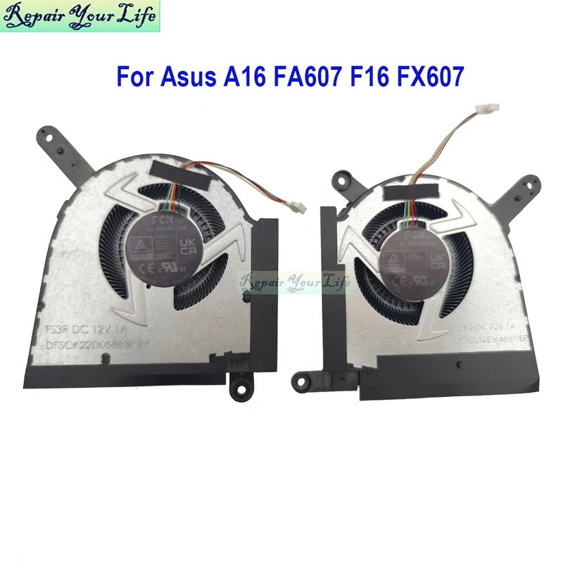 CPU GPU พัดลมระบายความร้อนสําหรับ ASUS TUF Gaming FX607 FA607 FX607J ...