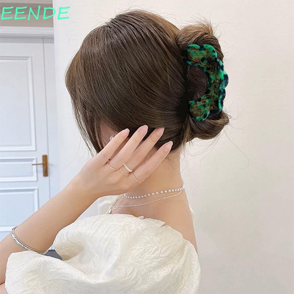 EENDE คลิปฉลามสไตล์จีน, กรงเล็บผมลายมังกรกรดอะซิติกสไตล์จีน, แฟชั่น ...