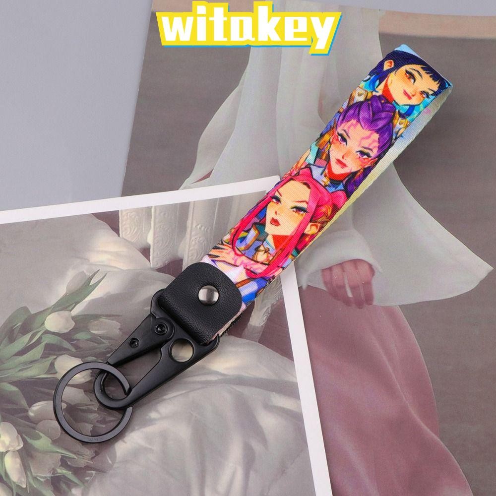 WITAKEY Kpop Demon Hunters พวงกุญแจ,ผ้าโลหะผสมกุญแจรถ,เครื่องประดับยอดนิยม PU Eagle ปุ่มพวงกุญแจ ...