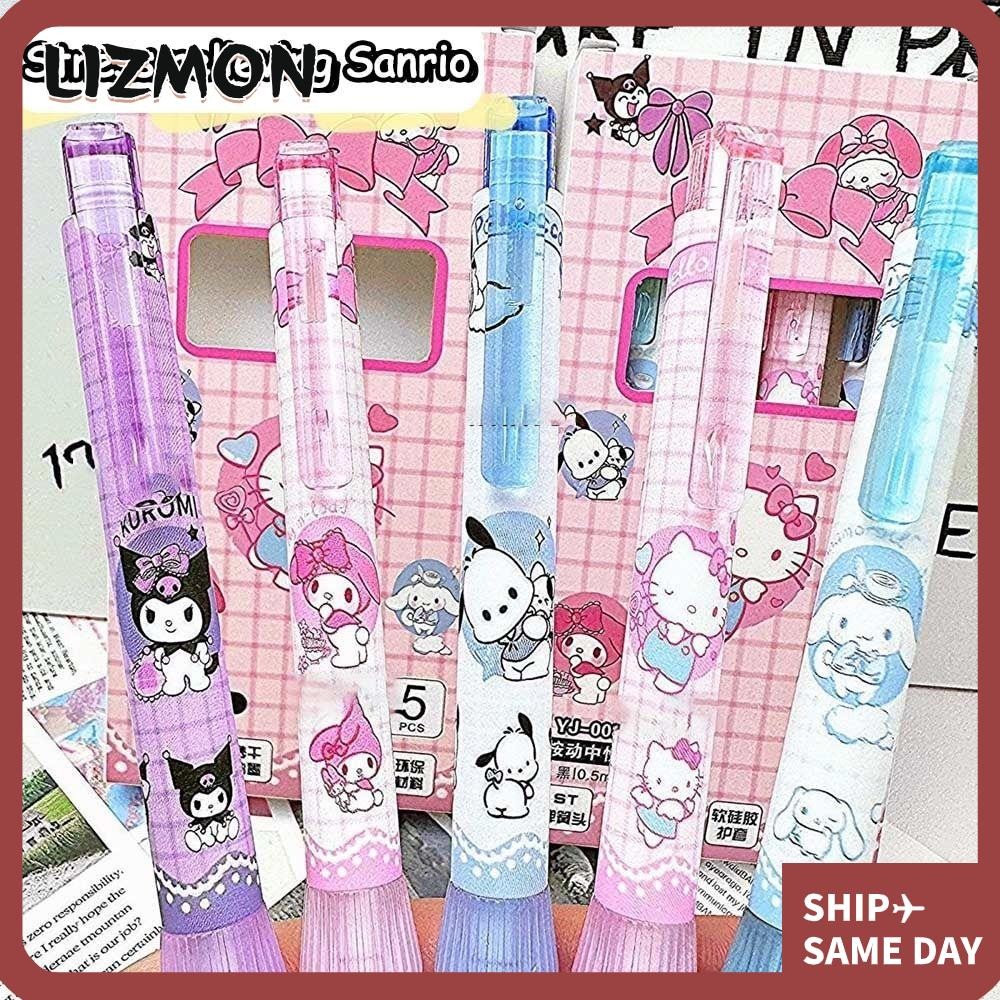 SANRIO LIZMON 5 ชิ้น Pikachu Neutral ปากกา, Decompression 0.5 มม.Sanrio ...