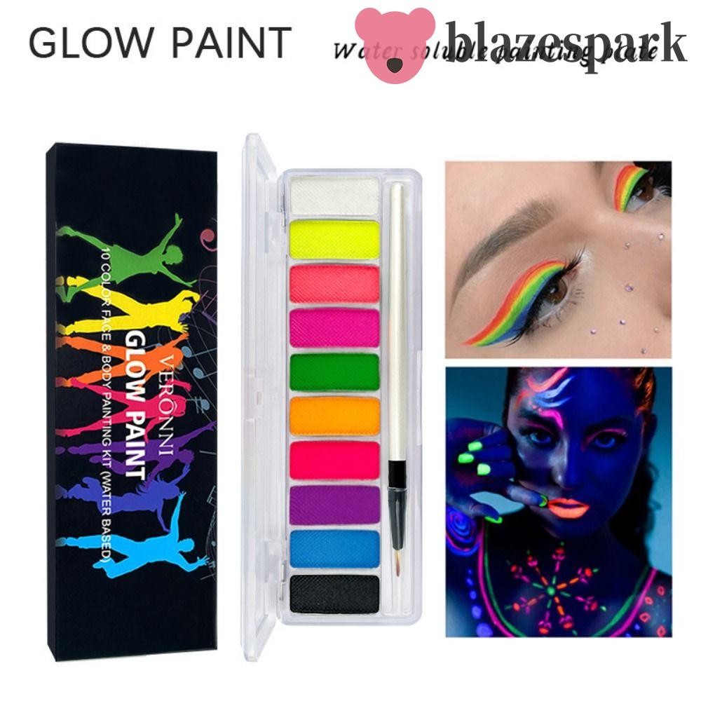 BLAZESPARK Luminous Body Face Painting Kit,Multicolor สีสัน Luminous Body Art ภาพวาด, แต่งหน้า ...