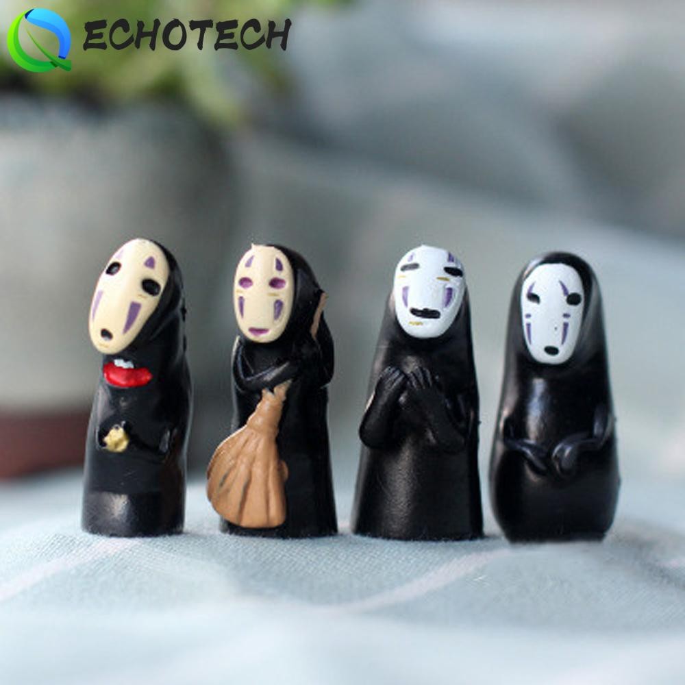 ECHOTECH Faceless Man Kawaii การ์ตูนญี่ปุ่น PVC 4 ชิ้นอะนิเมะ Action ...