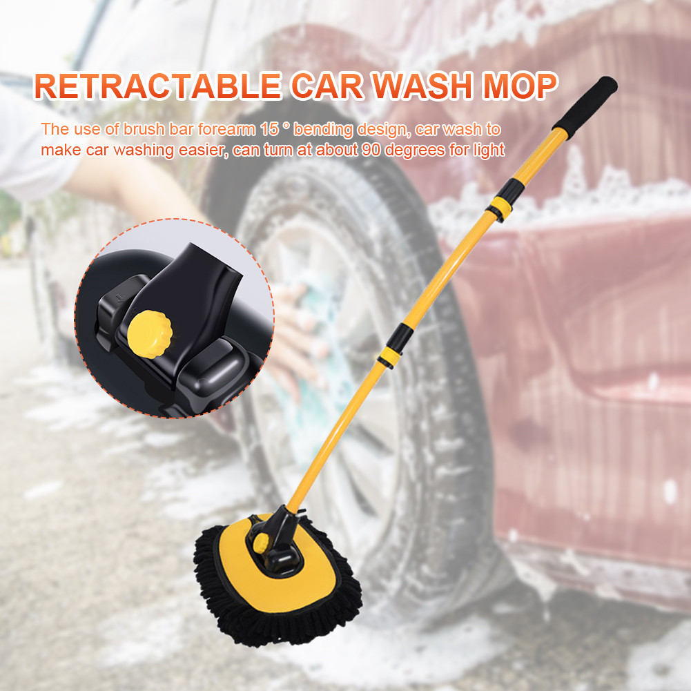 [จัดส่งในพื้นที่] แปรงทําความสะอาดรถยนต์ Telescoping Auto Washing Mop ...